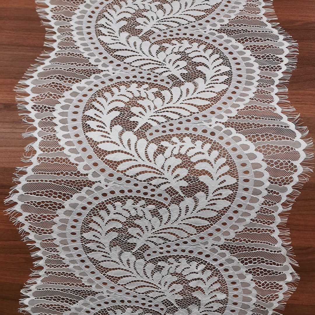Extra Wide Table Runner/white Table Runner/ 17" Wide/lace Table Runners ...