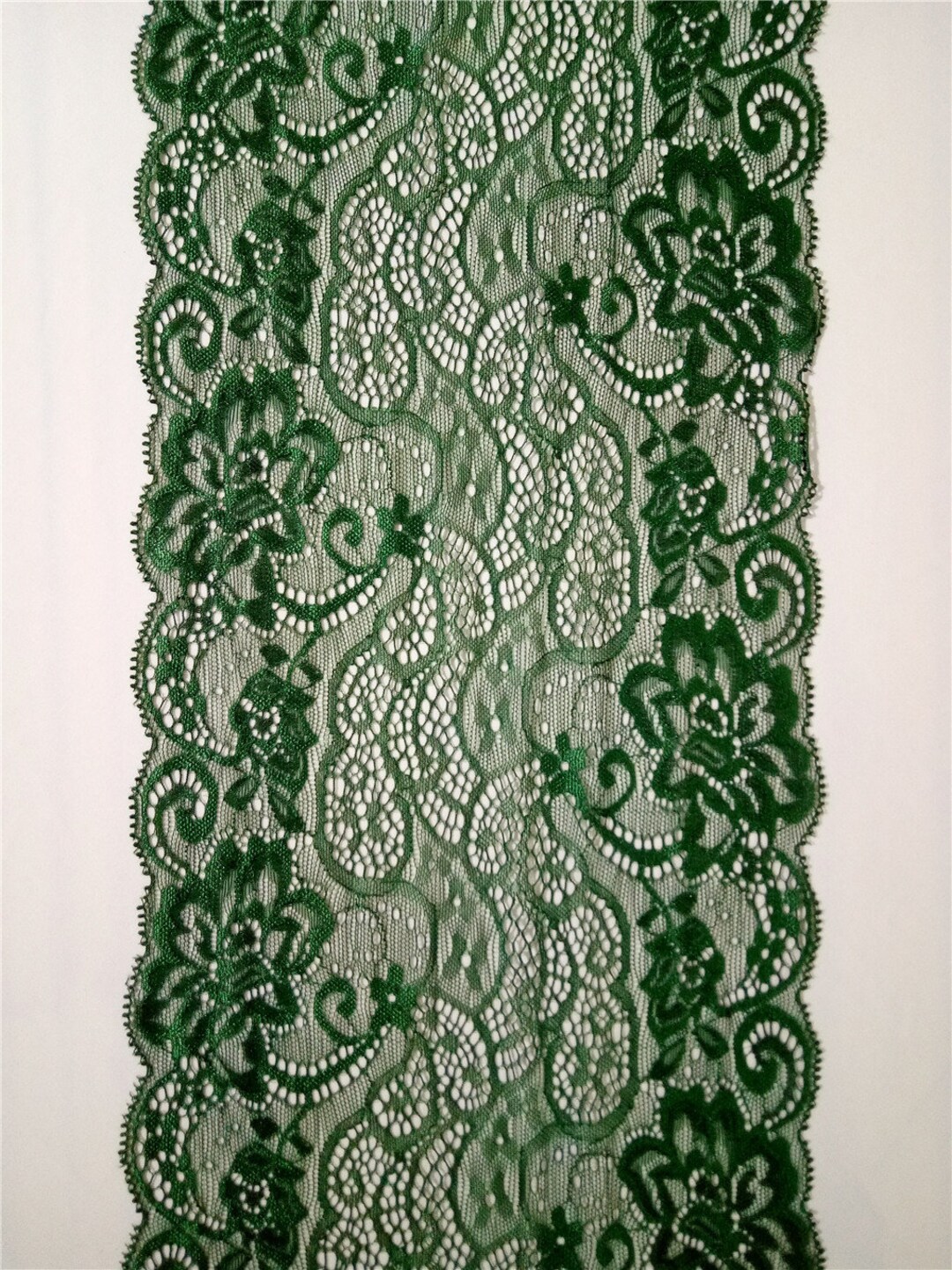 Hunter Green Wedding, Drak Green Lace Table Runner, 8", Forest Wedding ...