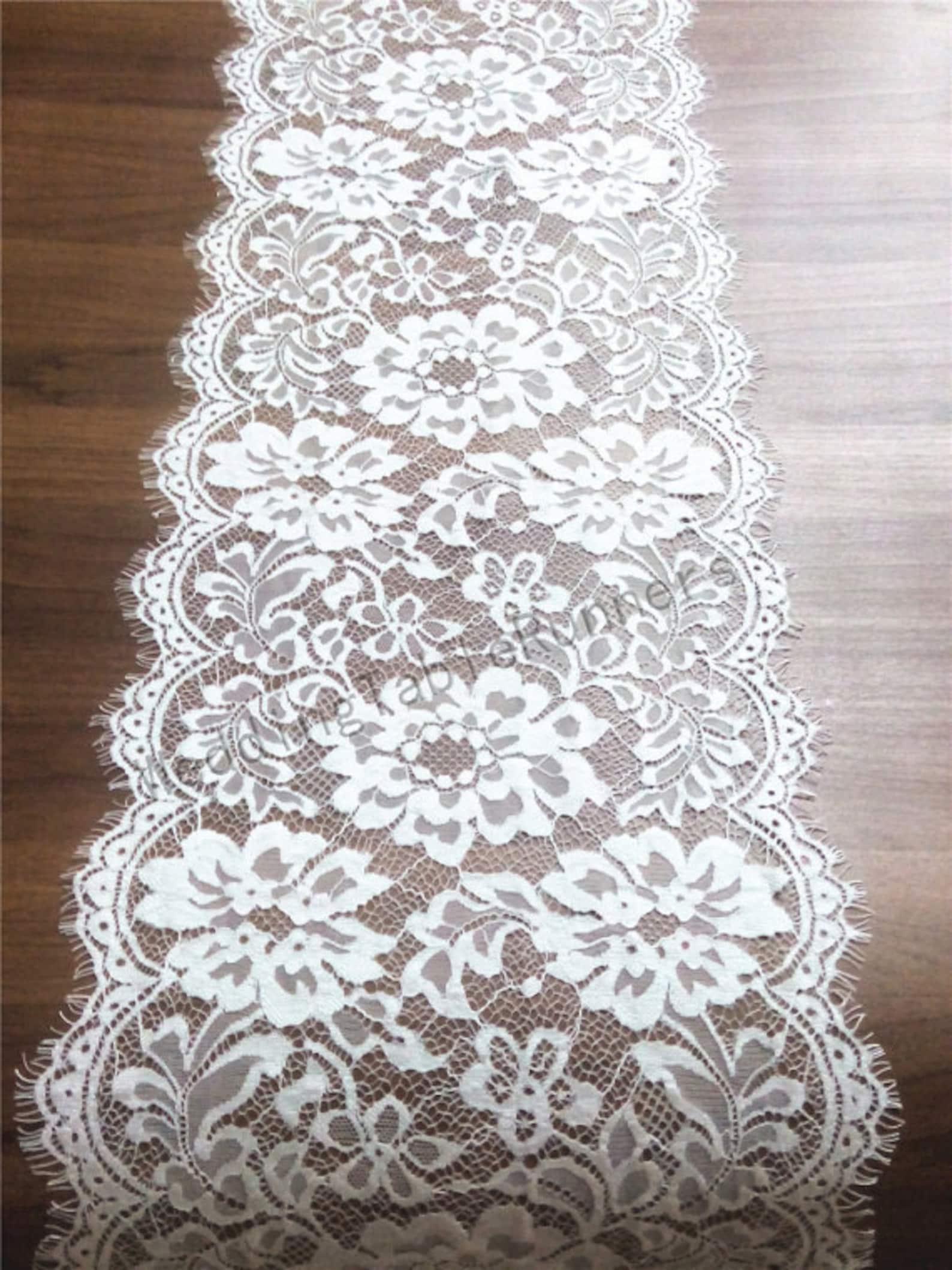 7ft White Lace Table Runner 10 White Table Runners - Etsy