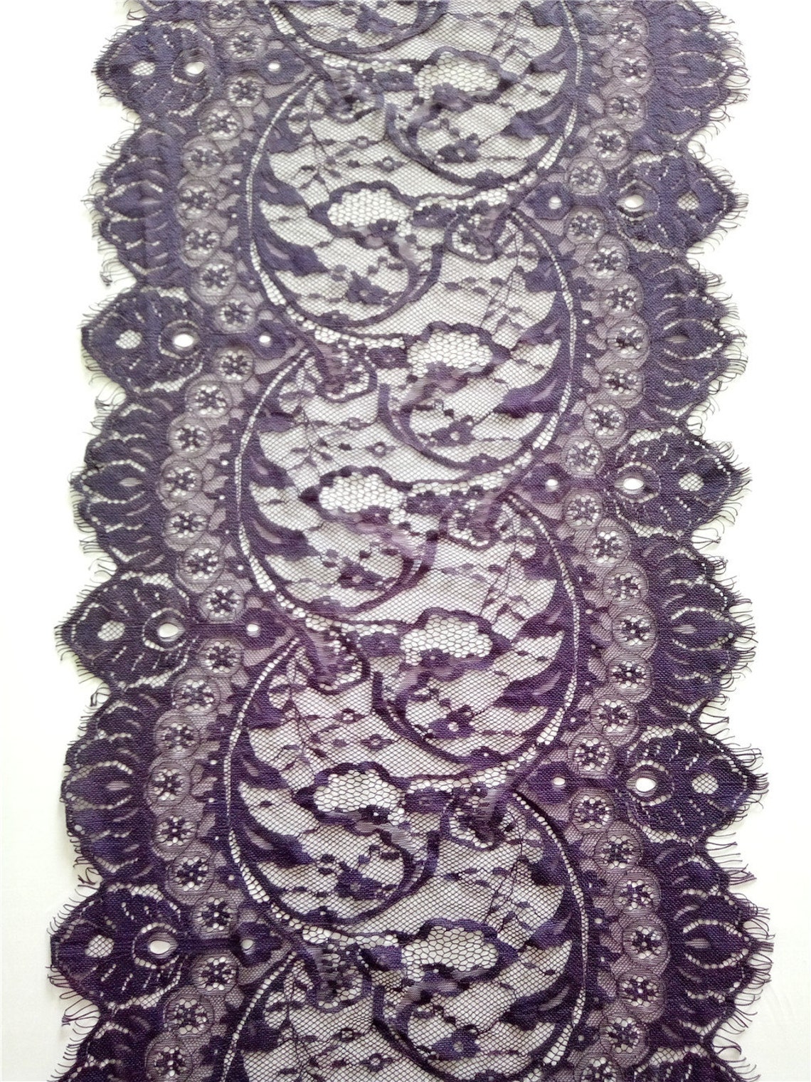 10ft Purple Lace Runner 13 lace Table Runner Wedding | Etsy