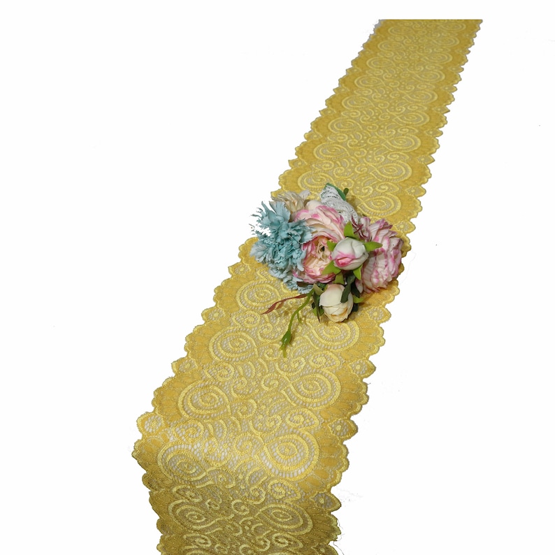 Yellow Table Runner Yellow Lace Table Runner/yellow Wedding | Etsy