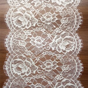 Ivory Lace Table Runner/ivory Lace Runner Ivory Table Runner 12" Wide ...