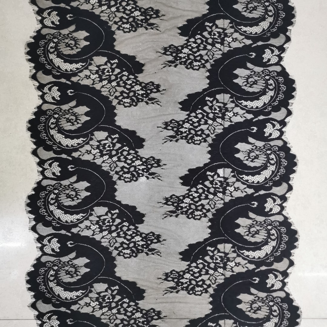 Black Lace Table Overlay, 26inches/66cm Wide , Table Runner/lace Table ...