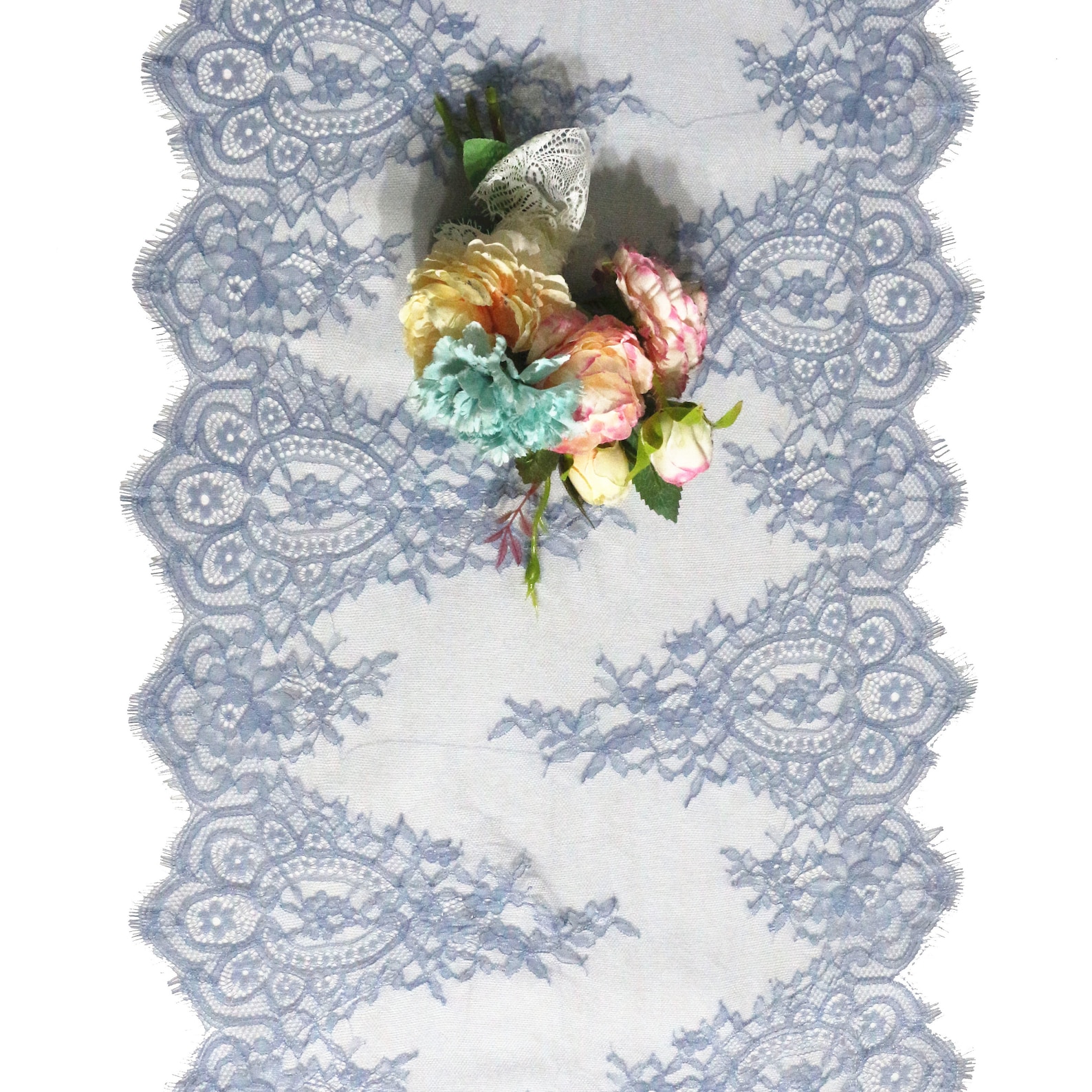 Dusty Blue Table Runner, Wedding Decor, 15inch/38cm Wide, Dusty Blue ...