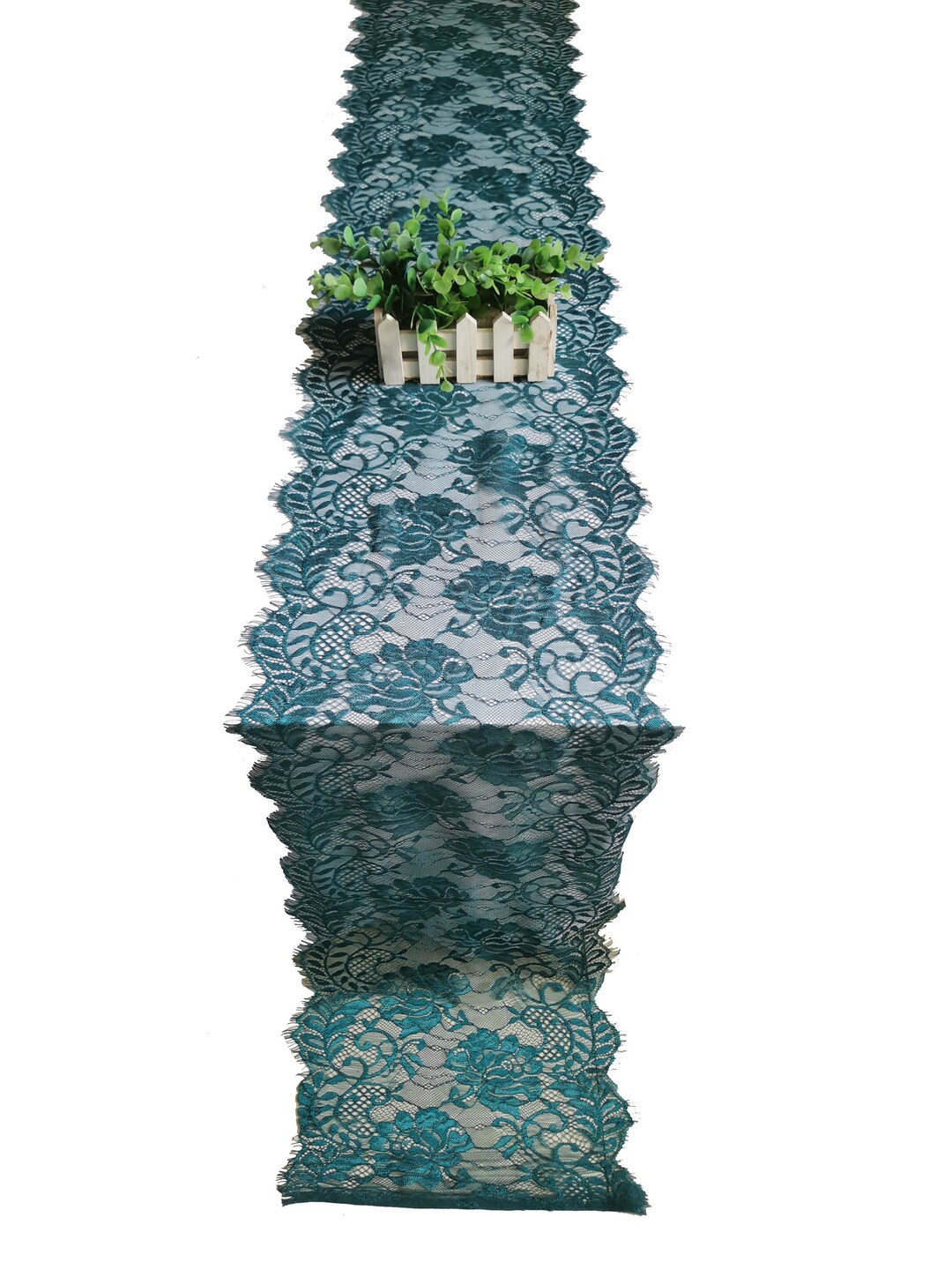 Teal Table Runner 12 X 120 Inches Long Teal Lace Table Runner Teal ...