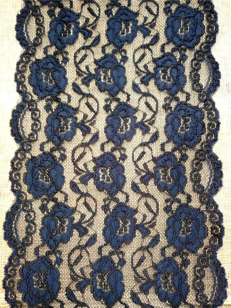 Navy Lace Runner Table Runner Overlay Lace Table Runner - Etsy