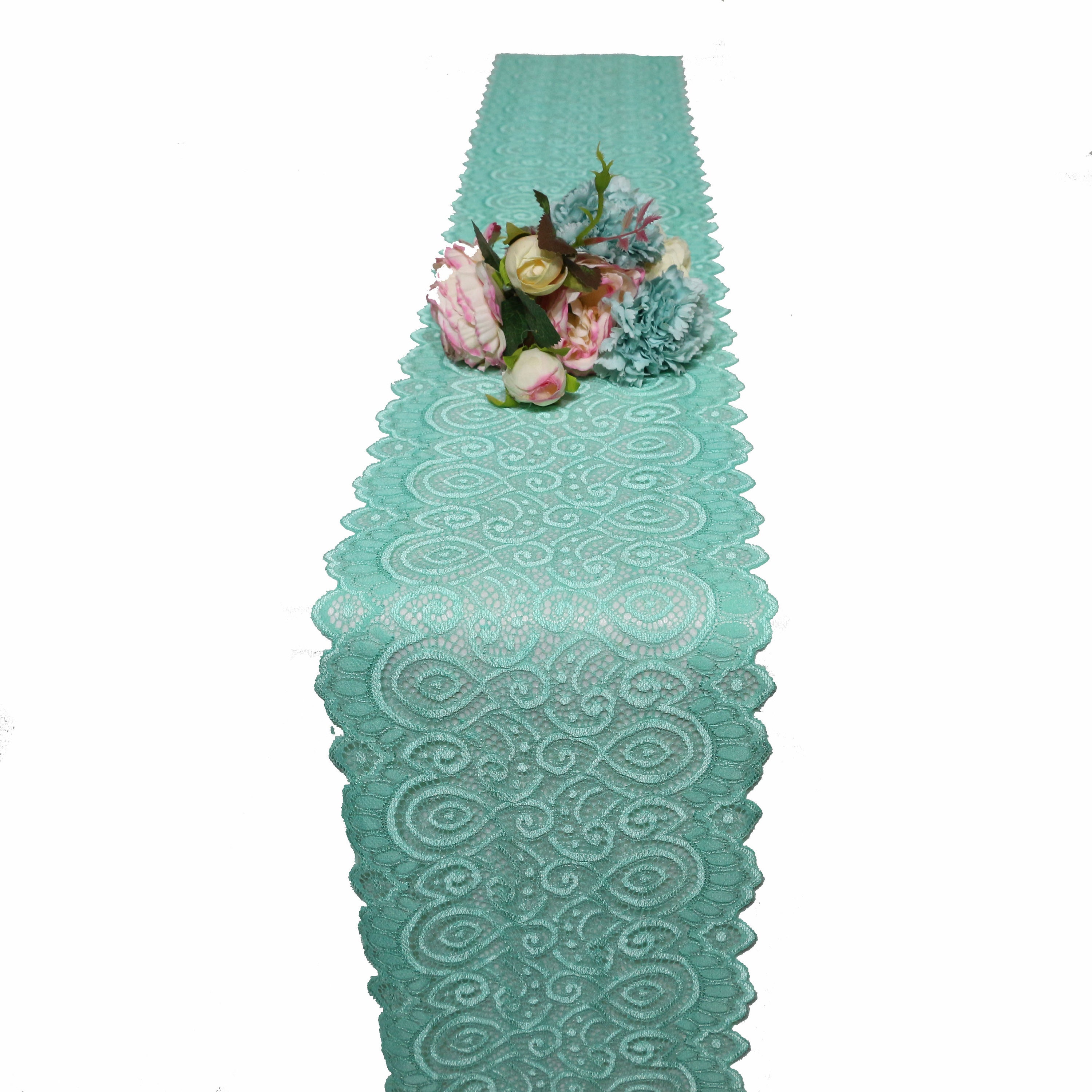 Mint table runner mint green lace table runner lace table | Etsy