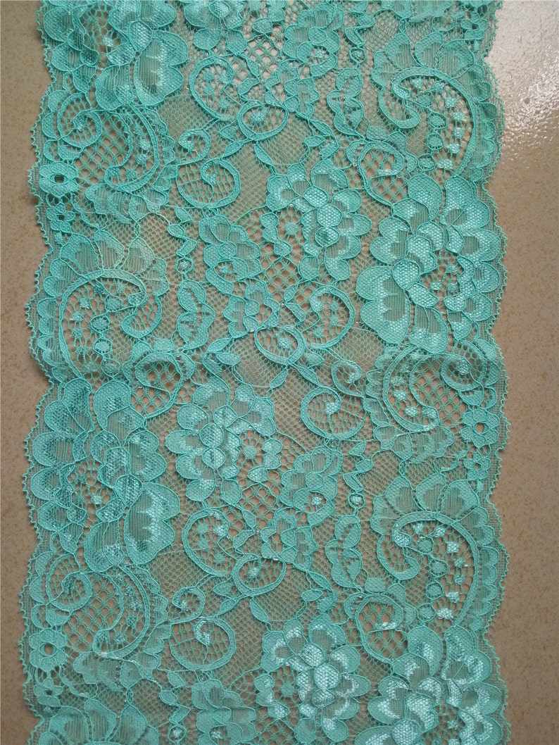 Turquoise Lace Runner, 7", Wedding Table Runner , Lace Table Runner ...