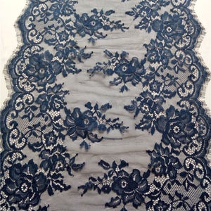 Navy Lace Runner, Navy Blue Lace Runner, 13" Wide, Wedding Table ...
