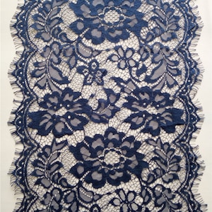 Navy Blue Lace Runner, 6ft-10ft * 10" Wide , Lace Table Runner, Wedding ...