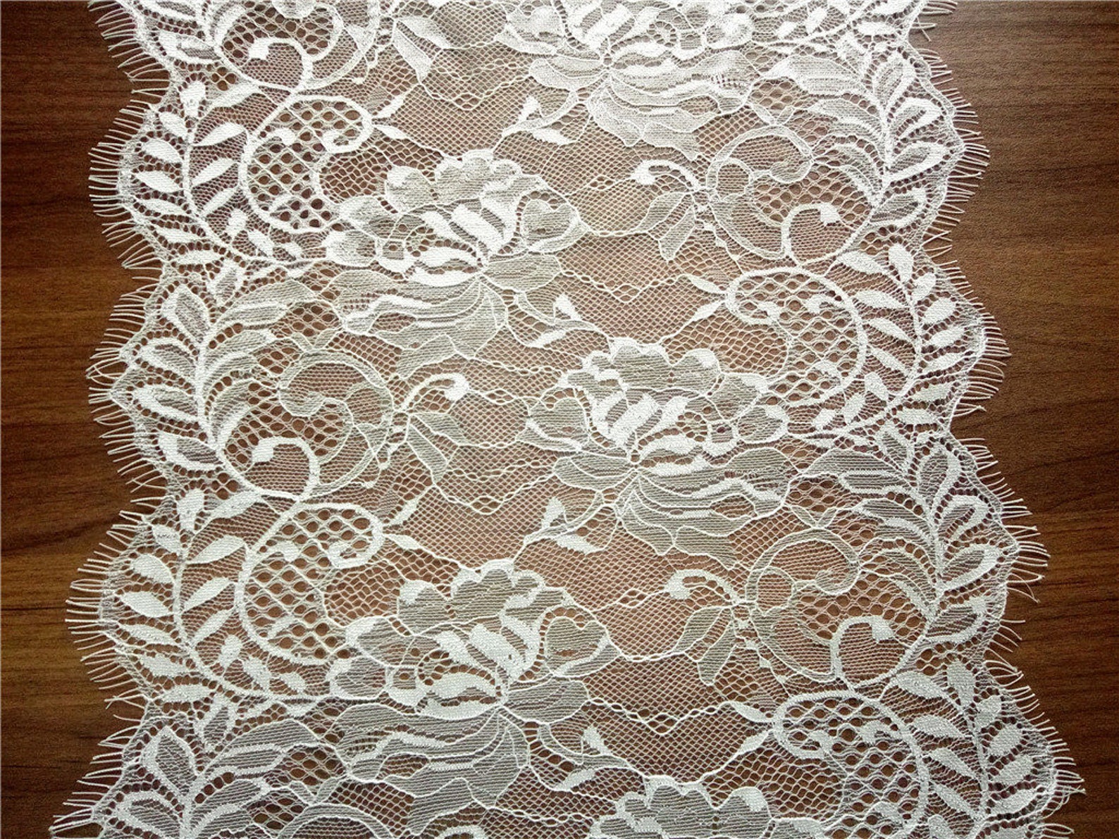 White lace table runner lace table topper lace table | Etsy