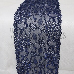 Navy Lace Table Runner/navy Wedding//wedding Decor/navy Blue Runner 7 ...