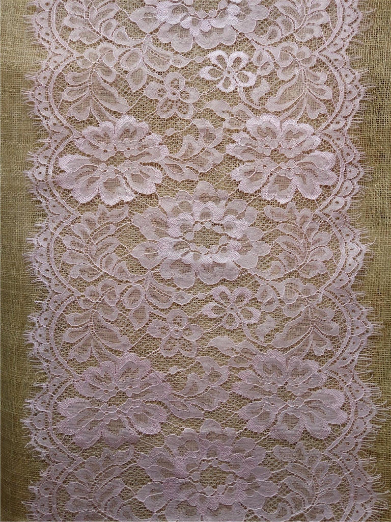 Pink lace runner 10/25cm wide/pink table runner/table | Etsy