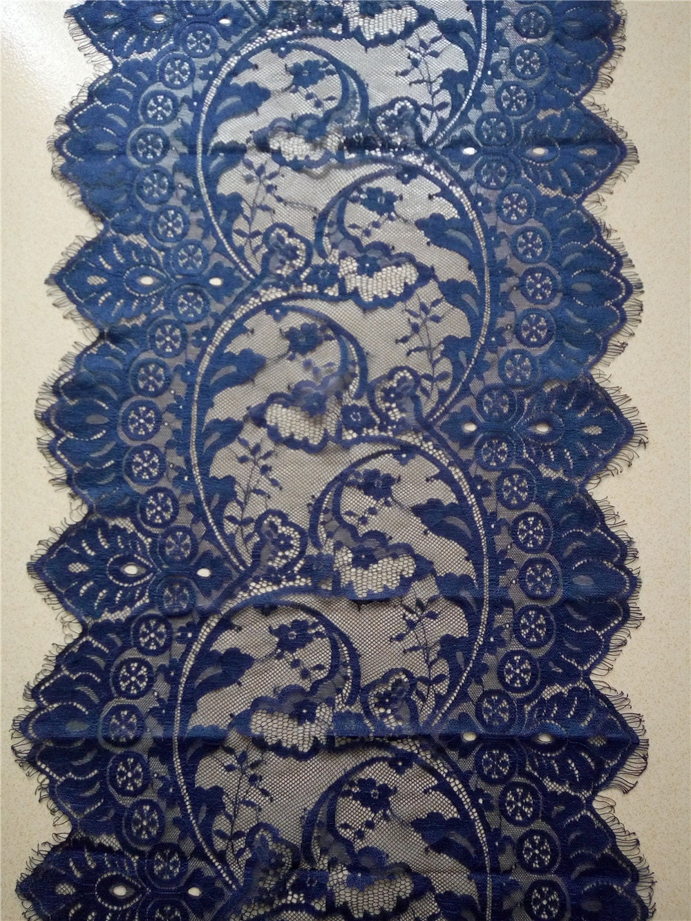 Navy Lace Runner/navy Lace Table Runner/something Blue/navy Wedding ...