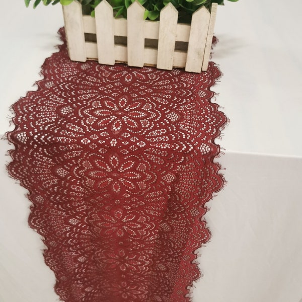 Burgundy Lace Table Overlay - Etsy