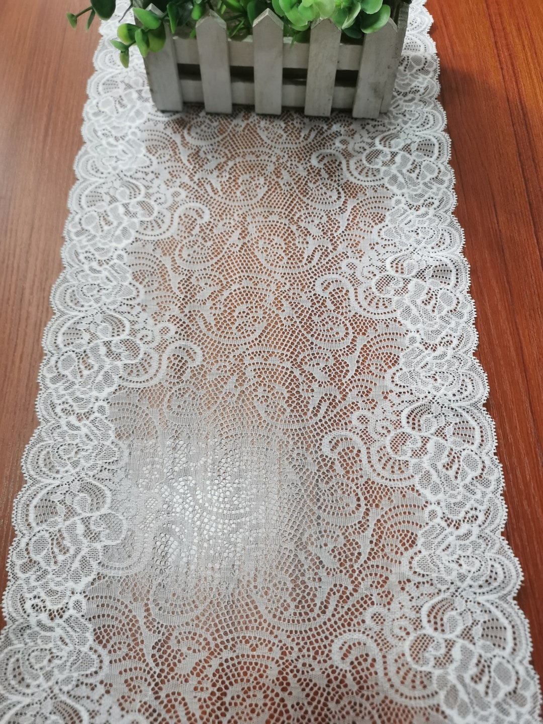 White Lace Table Runner 120 Inches Long White Table Runner 120 Inches ...