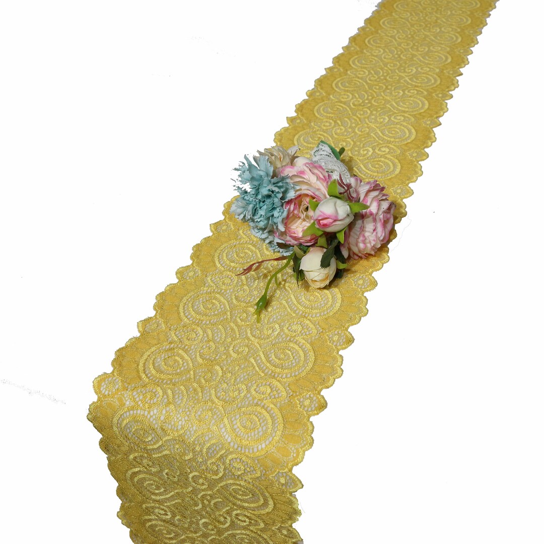 Yellow Table Runner , Yellow Lace Table Runner/yellow Wedding, Lace ...