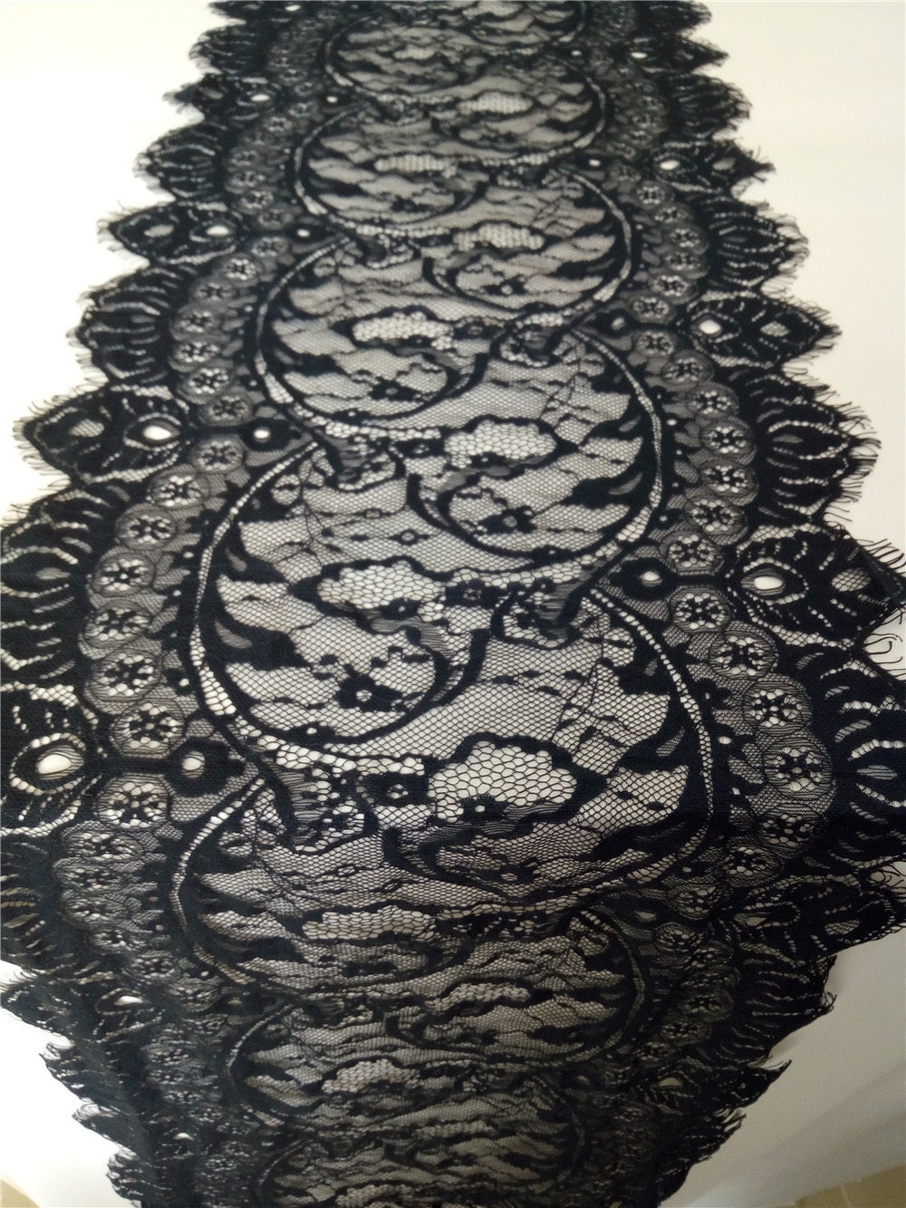 Black Lace Runner 13 lace Table Runner Wedding Table - Etsy