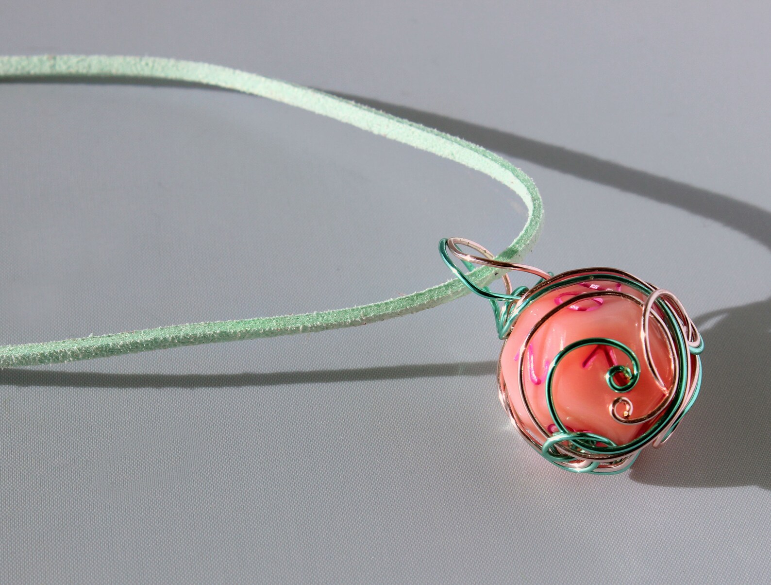 Wire-wrapped Bubble Gum Pink D12 Dice Necklace - Etsy
