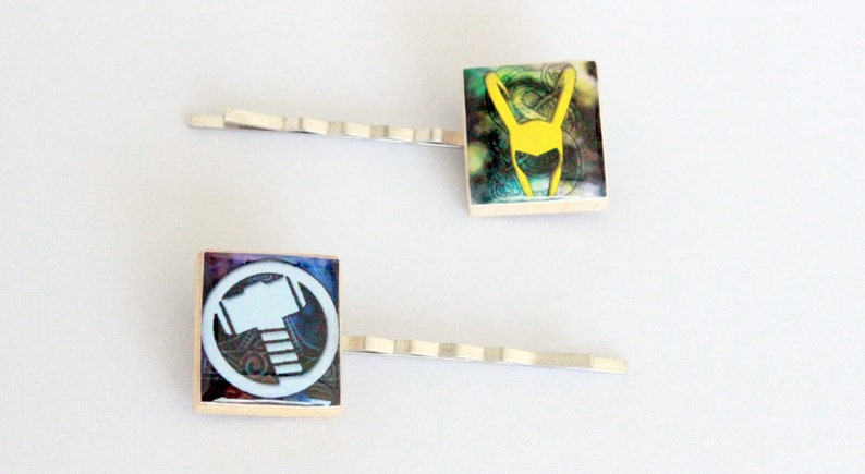 Thor and Loki Inspired Scrabble Tile Bobby Pins Marvel | Etsy
