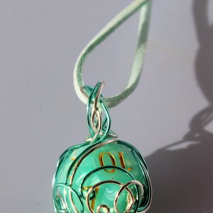 Wire-wrapped Minty Green D12 Dice Necklace - Etsy