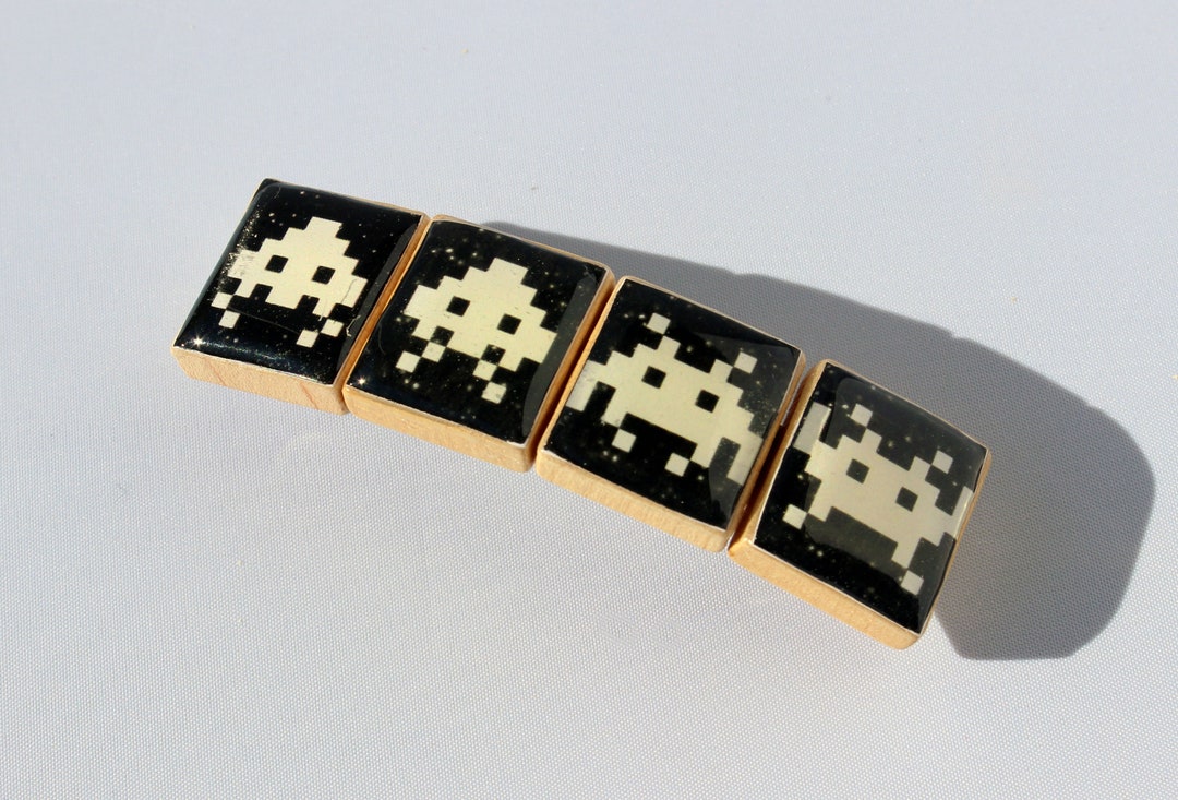 Space Invaders Inspired Hair Barrette - Video Game Inspired - 70mm - Etsy