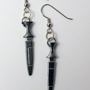 Clue Dagger Token Earrings - Etsy