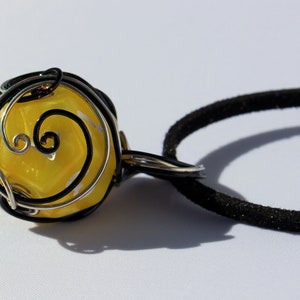 Wire-wrapped Yellow & Black D12 Dice Necklace - Etsy