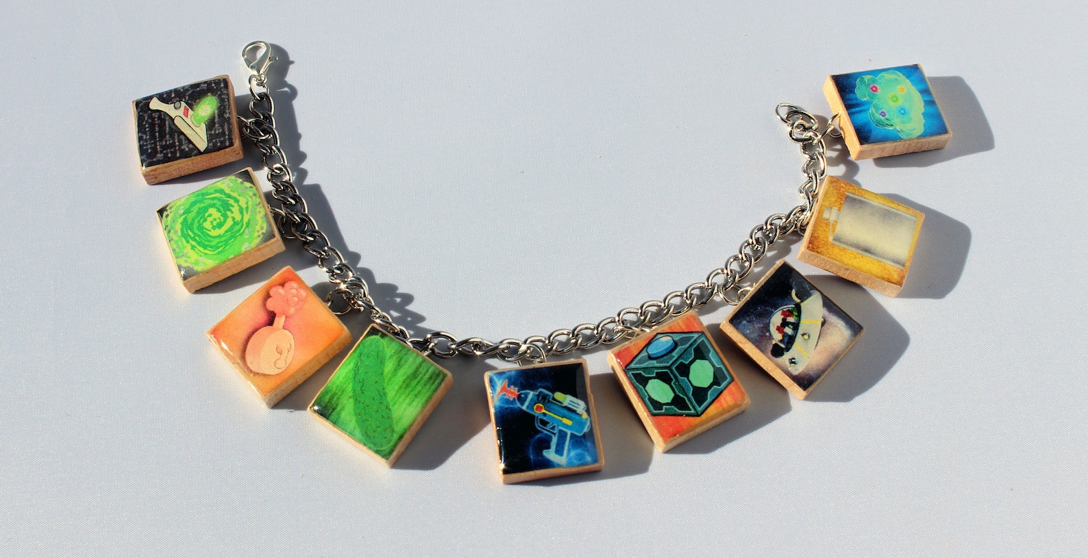 Rick & Morty Inspired Scrabble Tile Charm Bracelet - Etsy