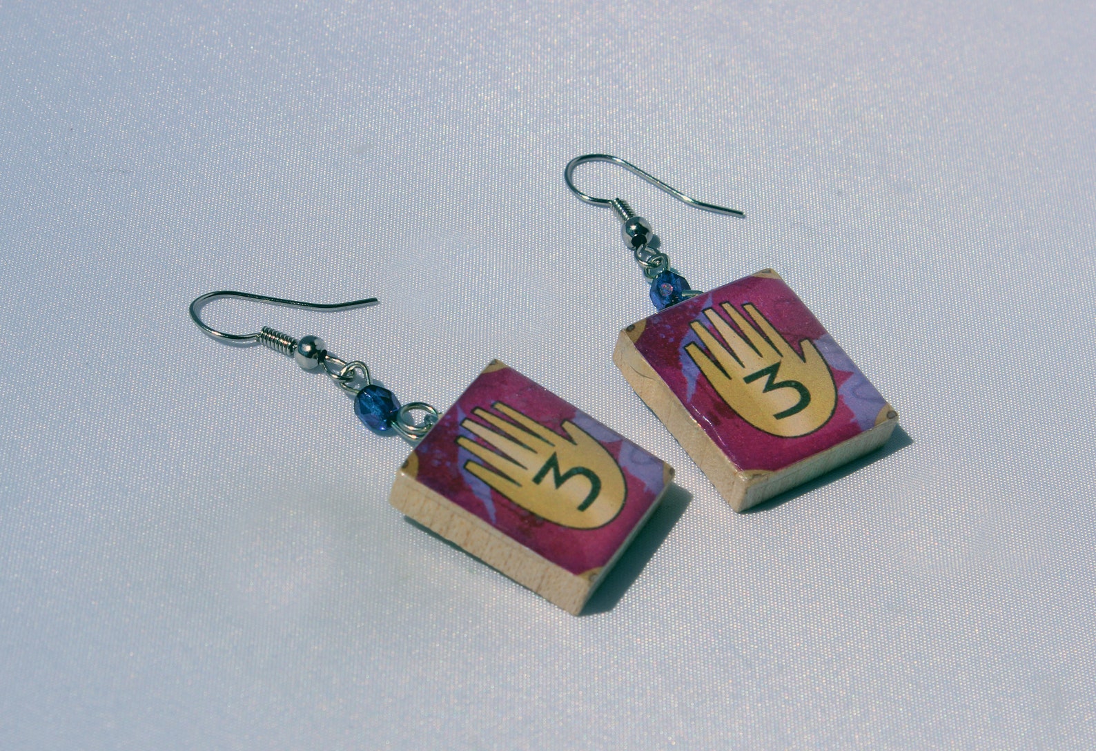 Third Journal Scrabble Tile Earrings Gravity Falls Inspired - Etsy