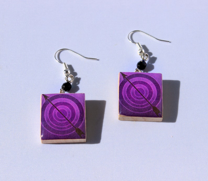 Hawkeye Inspired Scrabble Tile Dangle Earrings - Marvel Inspired - Etsy