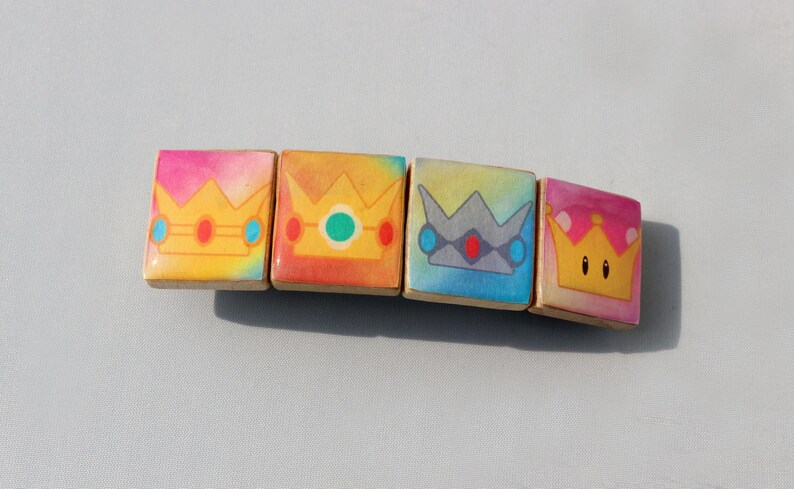Princess Crown Scrabble Tile Hair Barrette - Nintendo Inspired - 70mm ...