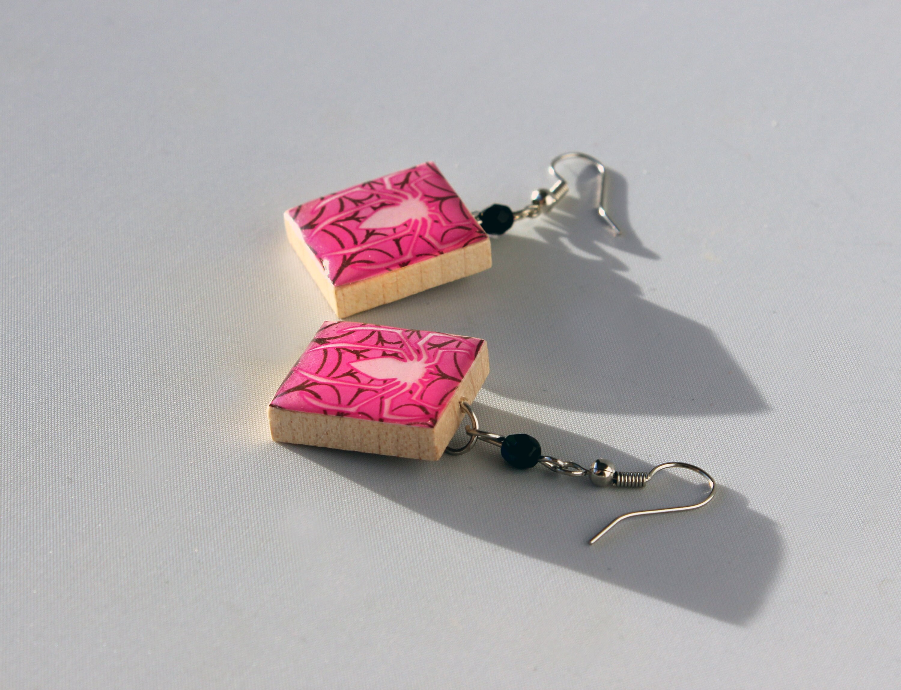 Spider-gwen Inspired Scrabble Tile Dangle Earrings Comic | Etsy