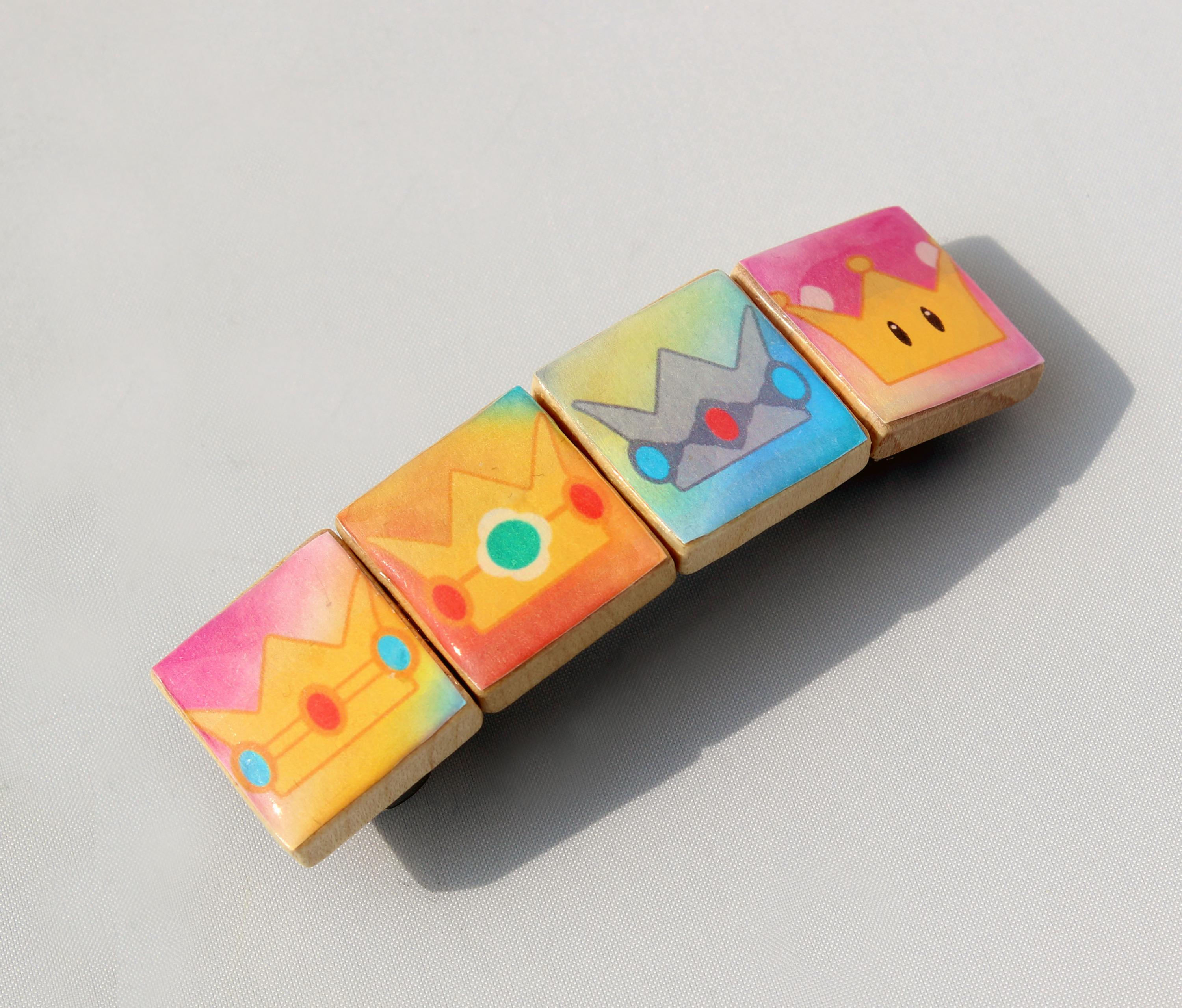 Princess Crown Scrabble Tile Hair Barrette - Nintendo Inspired - 70mm ...