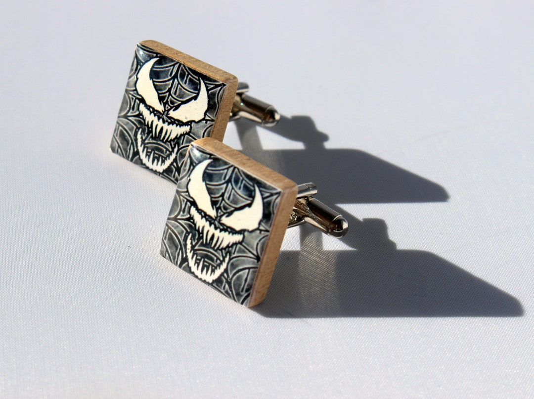 Venom Inspired Scrabble Tile Cuff Links - Spider-man Inspired - Marvel ...