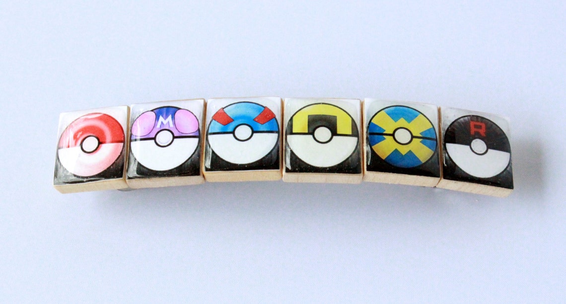 Pokeball Inspired Scrabble Tile Barrette Pokemon Inspired - Etsy
