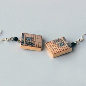 Library Card Scrabble Tile Dangle Earrings - Etsy