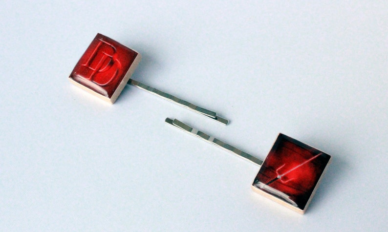 Daredevil & Elektra Inspired Scrabble Tile Bobby Pins Marvel | Etsy
