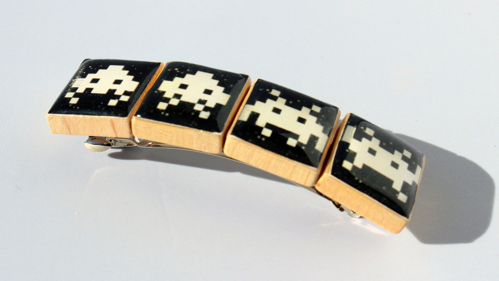 Space Invaders Inspired Hair Barrette - Video Game Inspired - 70mm - Etsy