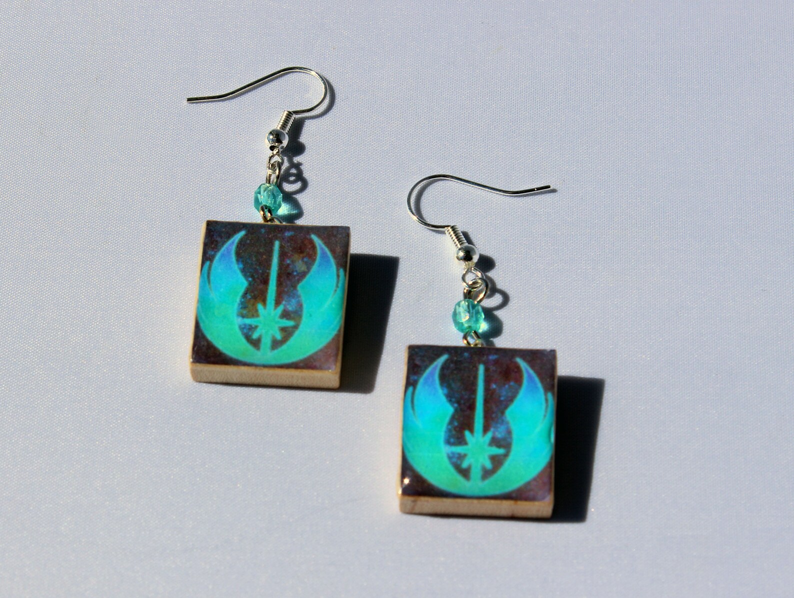 Jedi Inspired Scrabble Tile Dangle Earrings Star Wars | Etsy
