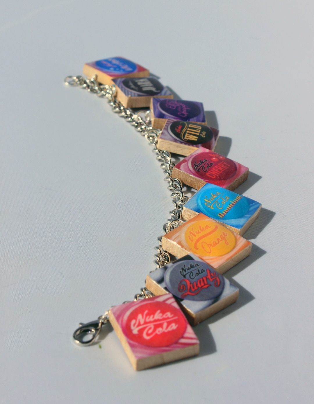 Nuka Cola Inspired Scrabble Tile Charm Bracelet Fallout Inspired - Etsy