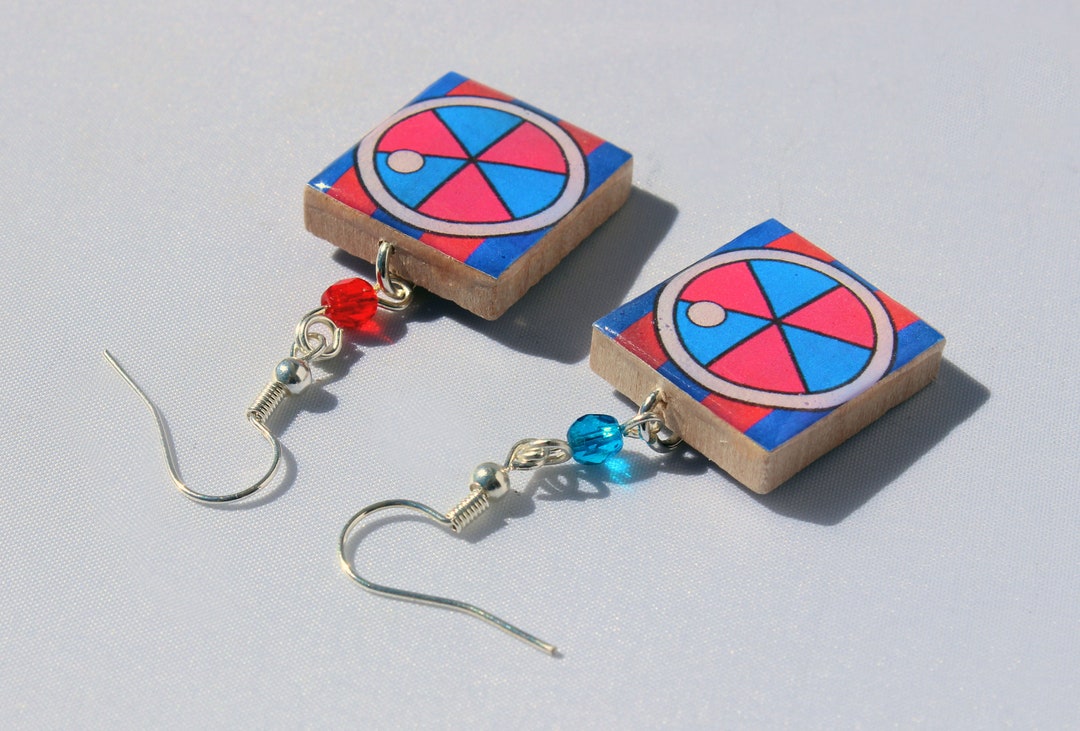 Pomni's Eyes Scrabble Tile Earrings - Digital Circus Inspired - Etsy