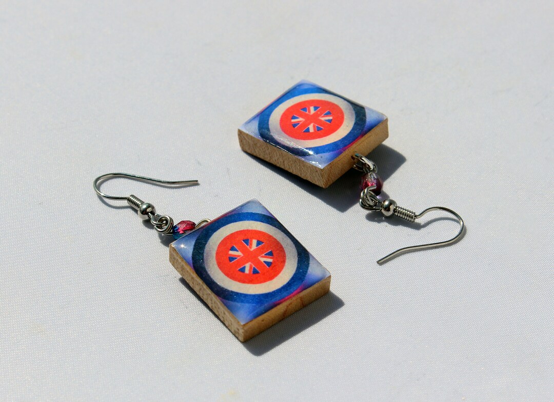 Captain Carter Inspired Scrabble Tile Dangle Earrings - Etsy