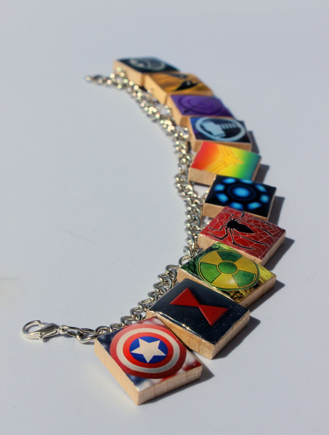Avengers Inspired Scrabble Tile Charm Bracelet - Marvel Inspired - Etsy