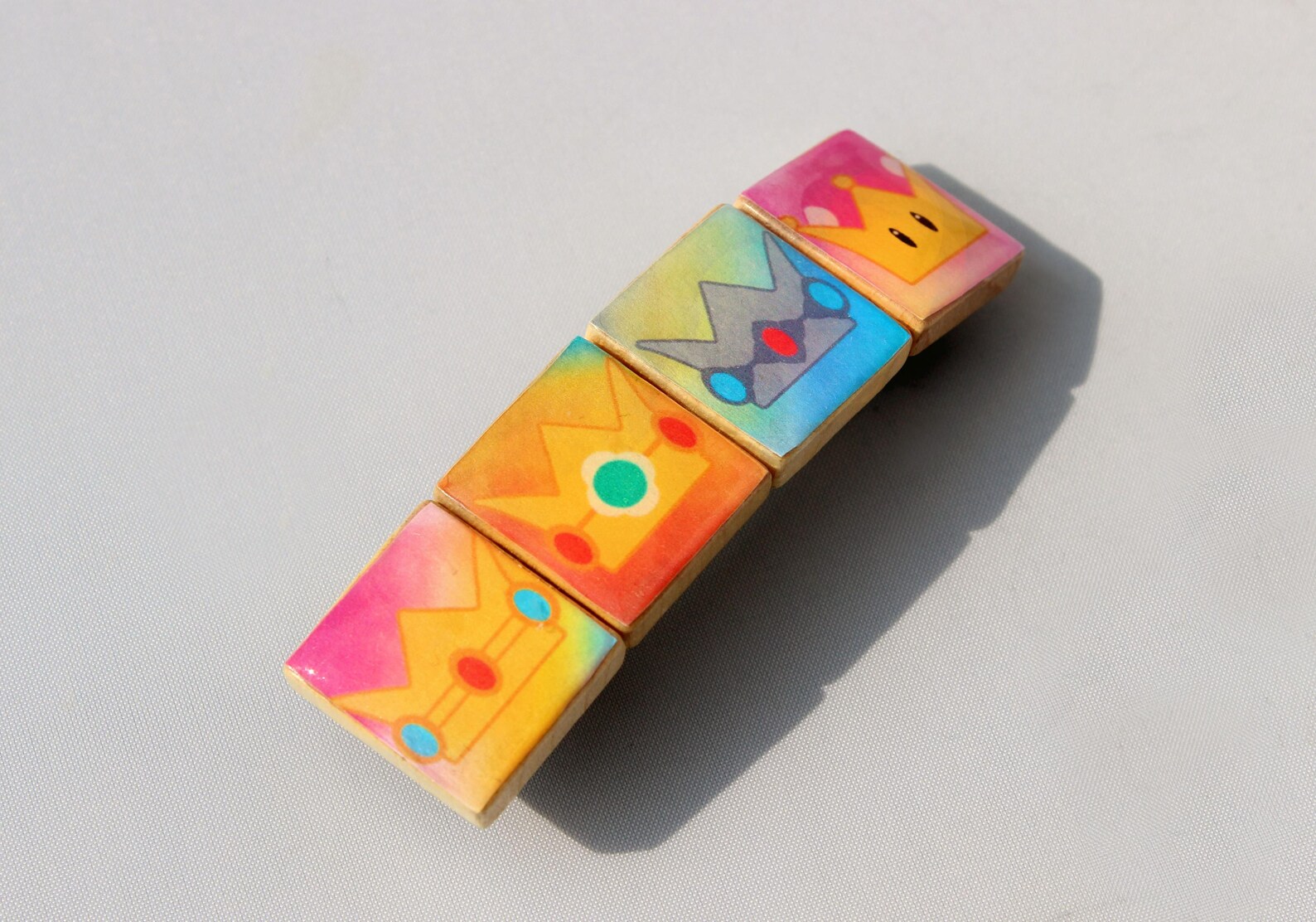 Princess Crown Scrabble Tile Hair Barrette - Nintendo Inspired - 70mm ...