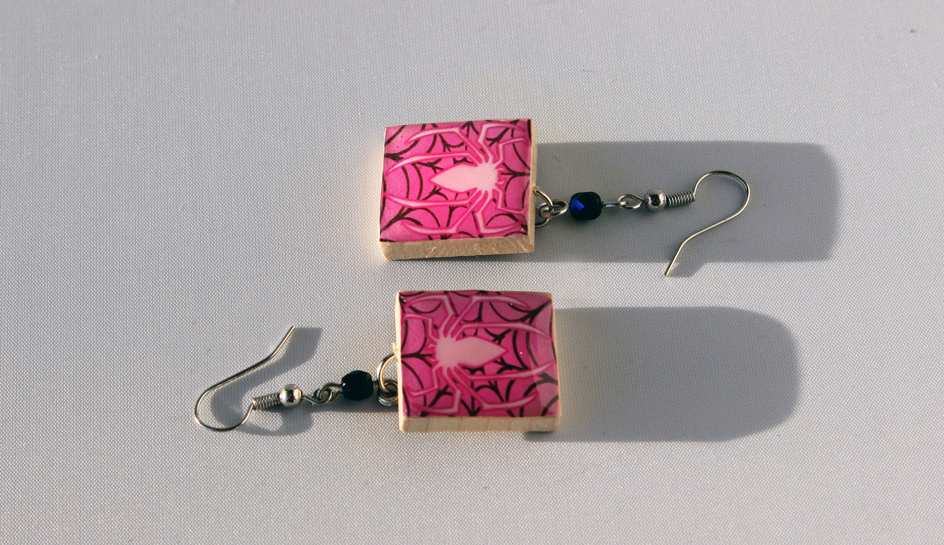 Spider-gwen Inspired Scrabble Tile Dangle Earrings Comic | Etsy