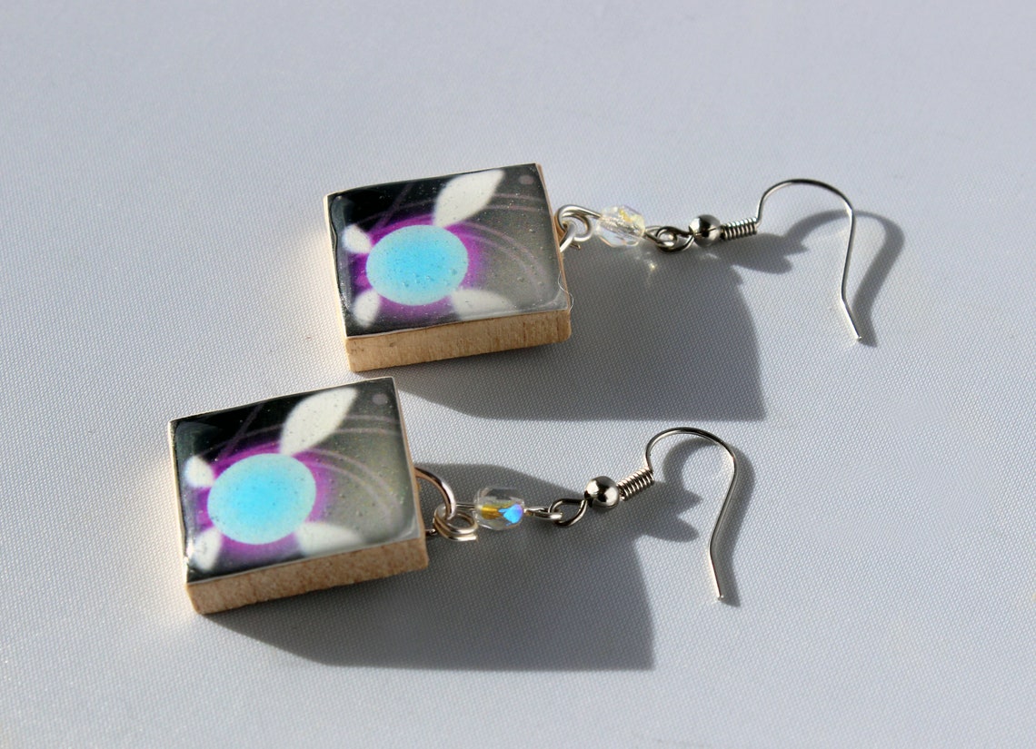 Navi Inspired Scrabble Tile Dangle Scrabble Tile Earrings - Etsy