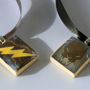 Black Panther and Storm Scrabble Tile Ribbon Chokers Marvel Comics ...