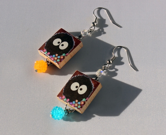 Soot Spring Scrabble Tile Dangle Earrings | Etsy