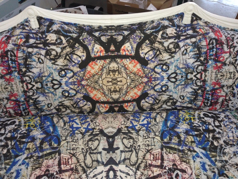 Graffiti Sofa Designed by A&A Textiles. One-of-a-kind Fabric ...